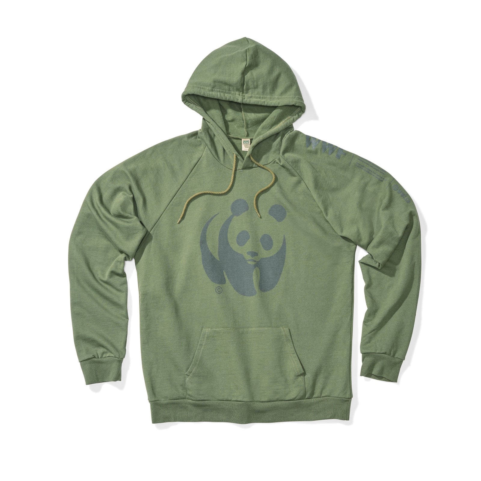Unisex Organic Cotton Green Hooded Sweatshirt | WWF-Canada Apparel
