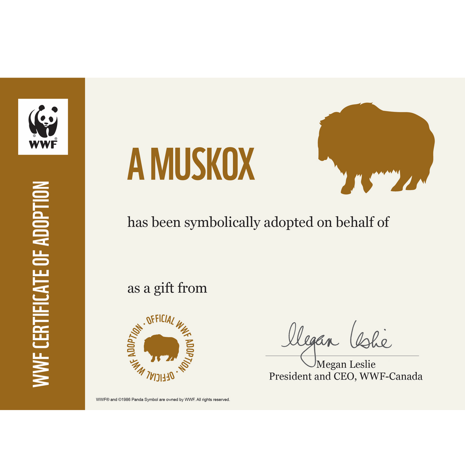 Adopt a Muskox | Plush & Certificate Gift Kits