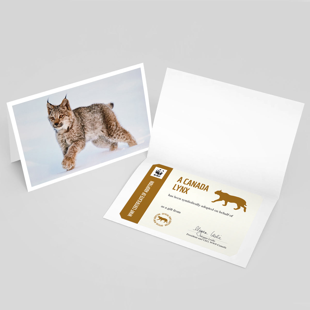 Canada Lynx Adoption Card | Personalized Certificate Gifts