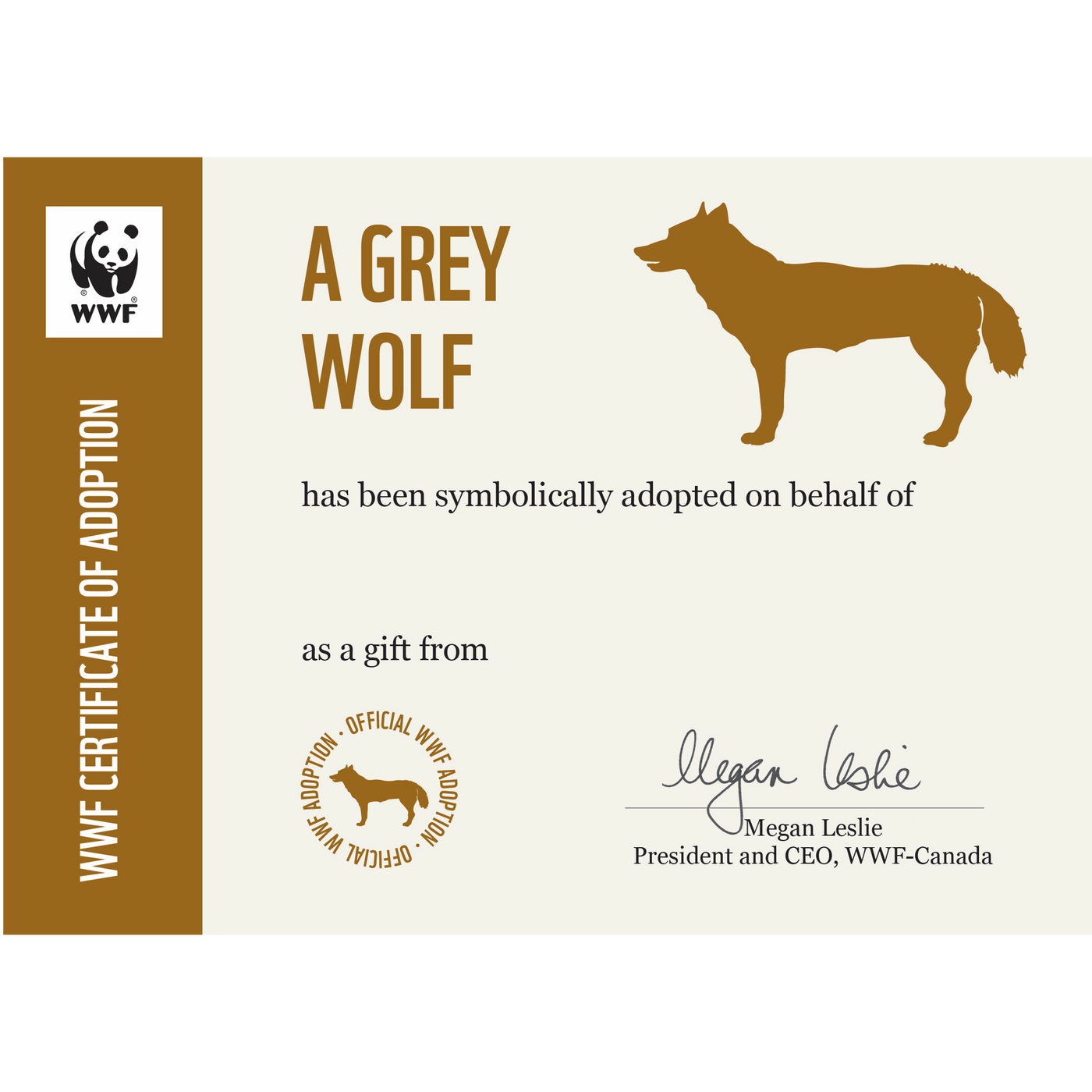 Adopt a Grey Wolf | Plush & Certificate Gift Kits