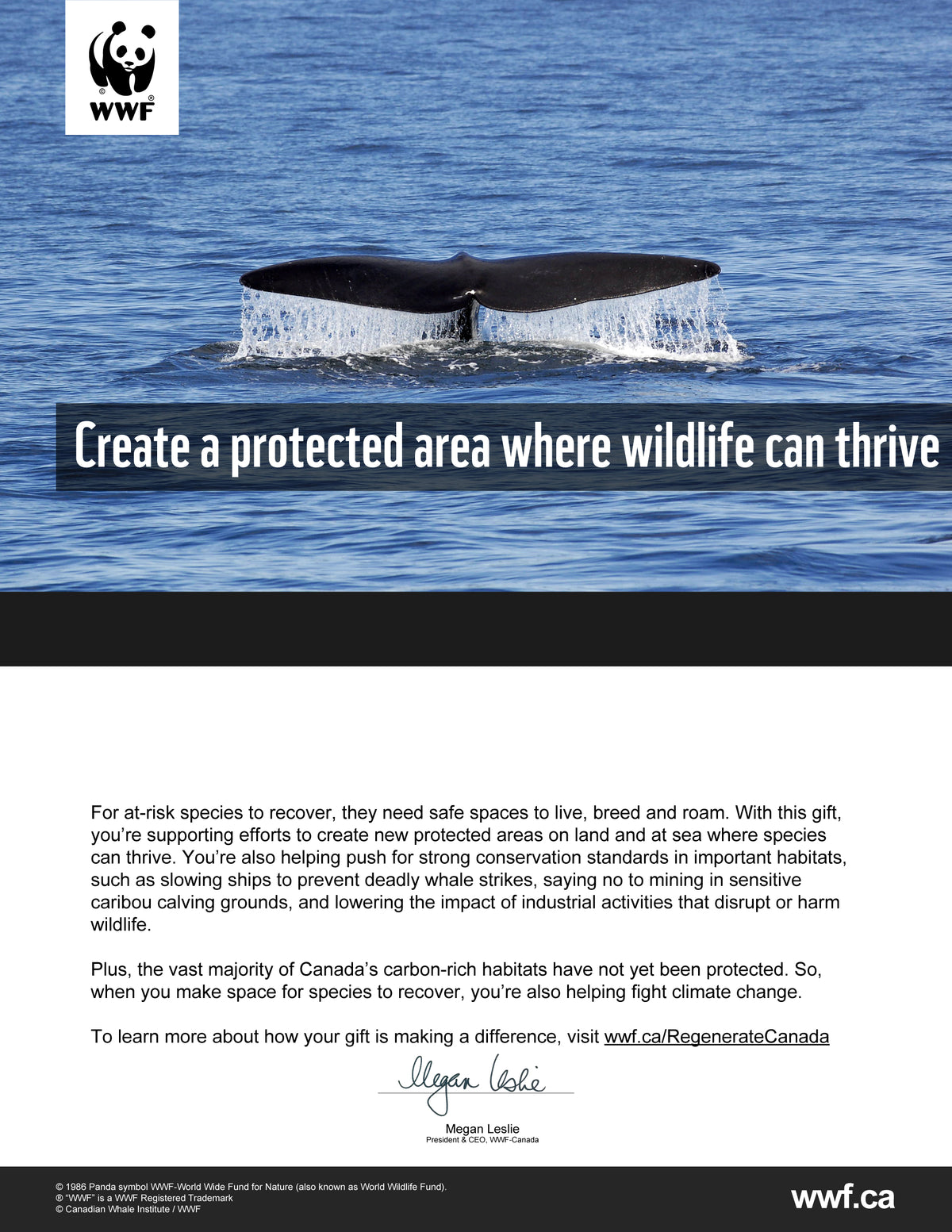 Create a Protected Wildlife Area | WWF-Canada Virtual Gifts