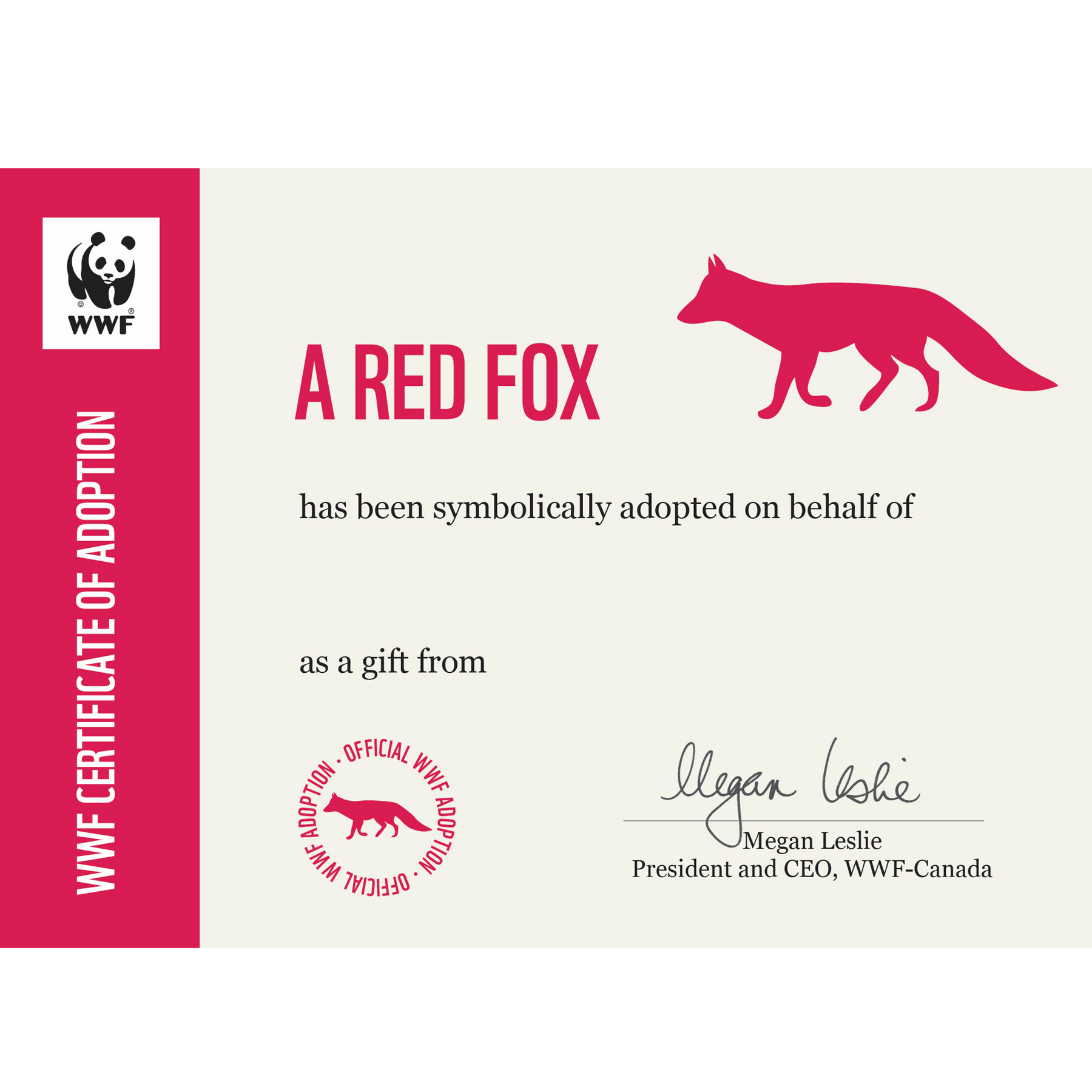 Adopt a Red Fox | Plush & Certificate Gift Kits