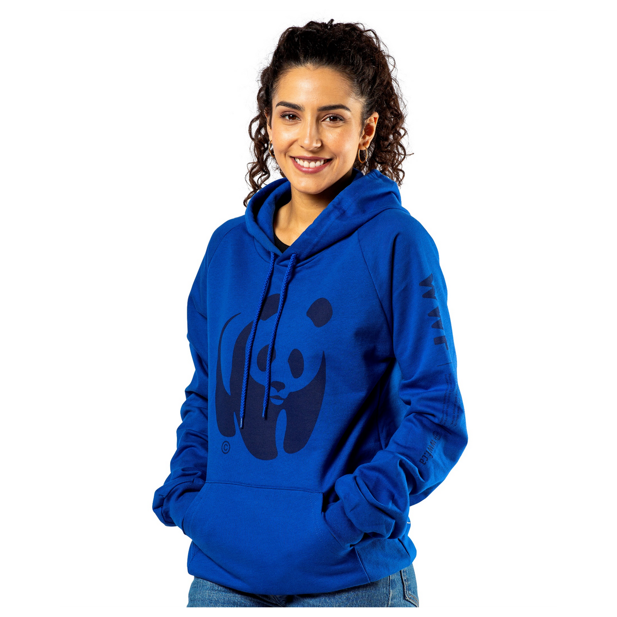 Unisex Organic Cotton Blue Hooded Sweatshirt | WWF-Canada Apparel